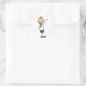 Girl Singer Stick Figure Stickers Sticker | Zazzle