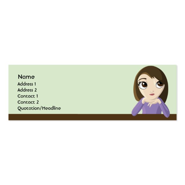 Girl - Skinny Business Card Template