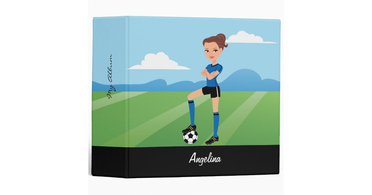 Girl Soccer Custom Binder Album | Zazzle