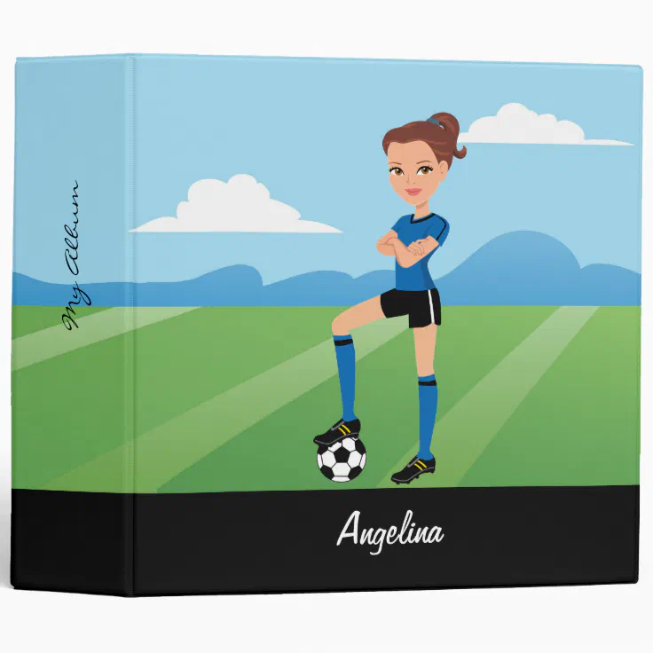 Girl Soccer Custom Binder Album | Zazzle