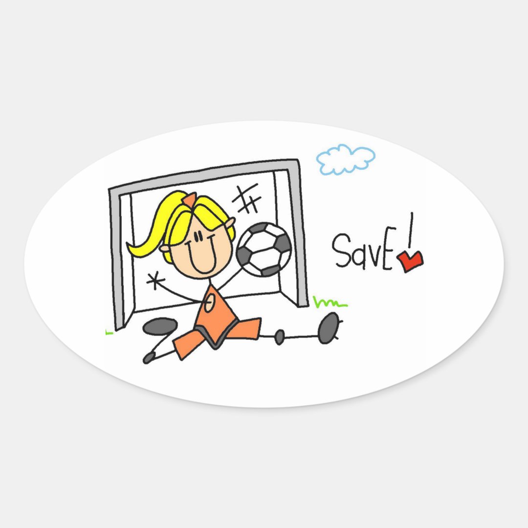 Girl Soccer Goal Keeper Stickers | Zazzle