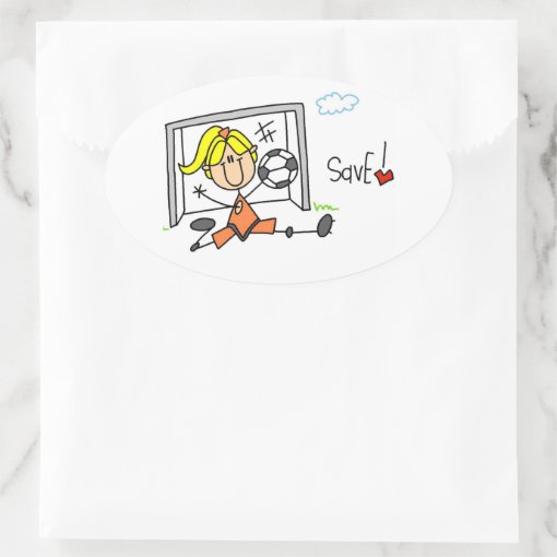 Girl Soccer Goal Keeper Stickers | Zazzle