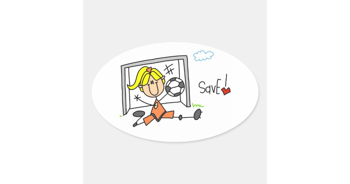 Girl Soccer Goal Keeper Stickers | Zazzle