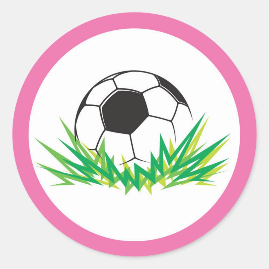 Girl Soccer Party Stickers | Zazzle
