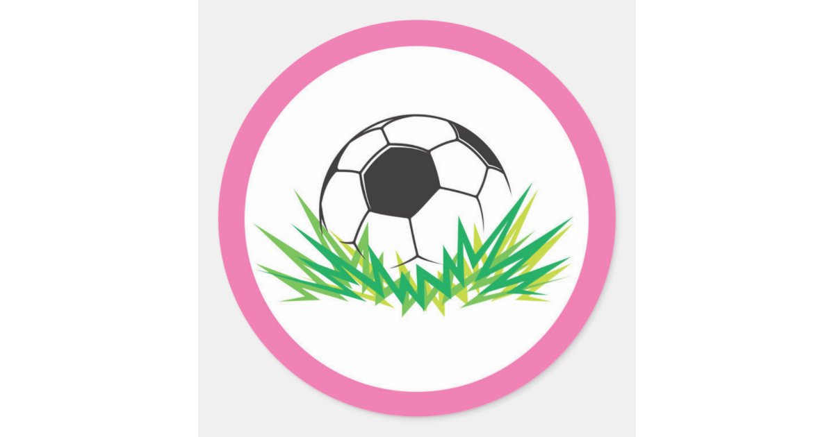 Girl Soccer Party Stickers | Zazzle