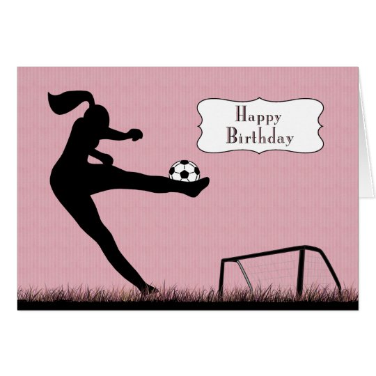 Girl Soccer Player Kicking A Ball For Birthday Card Zazzle girl-soccer-player-kicking-a-ball-for-birthday-card-zazzle