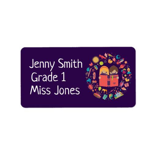Girl subject name school book labels | Zazzle