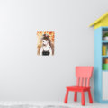 Girl Under Fall Leaves Illustration Poster | Zazzle