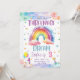 Girl Unicorn Threenage Dream,Rainbow 3rd Birthday Invitation | Zazzle