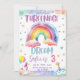 Girl Unicorn Threenage Dream,Rainbow 3rd Birthday Invitation | Zazzle