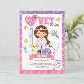Girl Vet Birthday Party Invitation | Zazzle