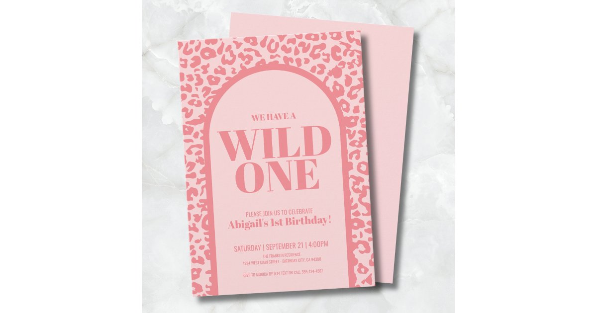 Girl Wild One Birthday Party Invitation | Zazzle