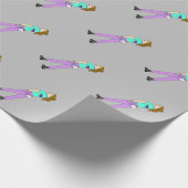 girl with a bunny tail wrapping paper | Zazzle