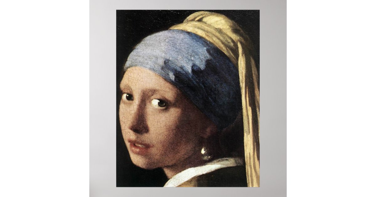 Girl With a Pearl Earring (detail) Poster | Zazzle