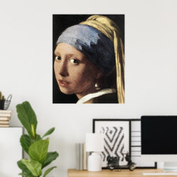 Girl With a Pearl Earring (detail) Poster | Zazzle