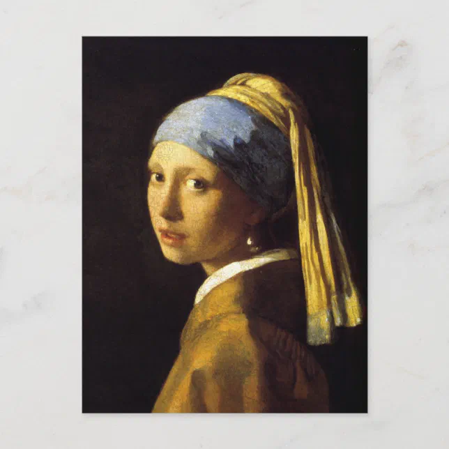Girl with a Pearl Earring Vermeer Fine Art Postcard | Zazzle