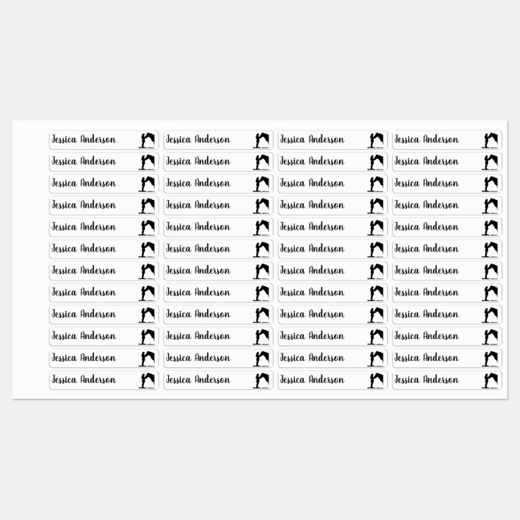 Girl with her Horse Farm Animal Art Kids' Labels | Zazzle