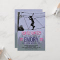 Girl Zipline Ropes Course Birthday Invitation | Zazzle