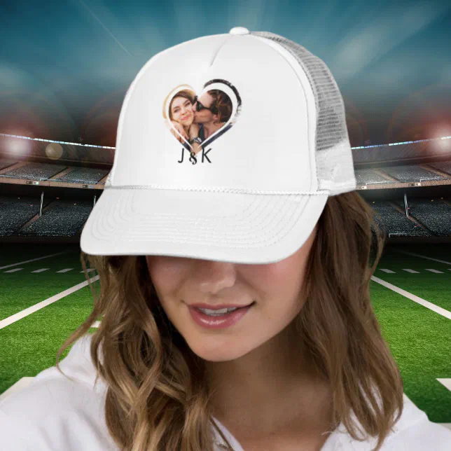Girlfriend Boyfriend Photo Collage Dating Couple Trucker Hat | Zazzle