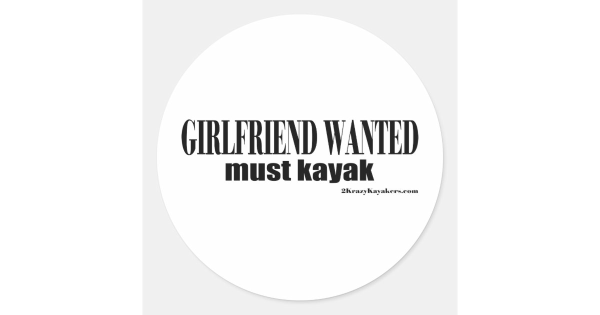 girlfriend wanted classic round sticker | Zazzle