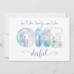 Girls 1st Birthday One derful Invitation | Zazzle