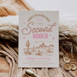Girl's 2nd Rodeo Birthday Invitation | Zazzle