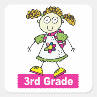 Third Grade Stickers | Zazzle