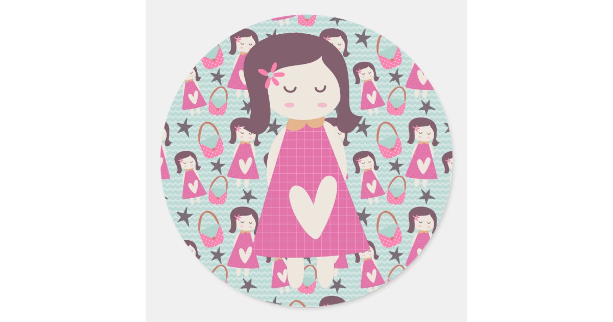 Girls and Handbags Classic Round Sticker | Zazzle