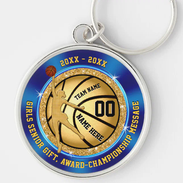 Girls Basketball Gifts for Teens Senior Basketball Keychain | Zazzle