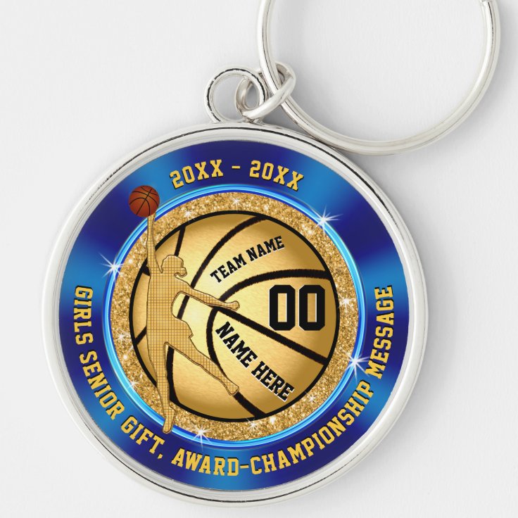 Girls Basketball Gifts for Teens Senior Basketball Keychain | Zazzle
