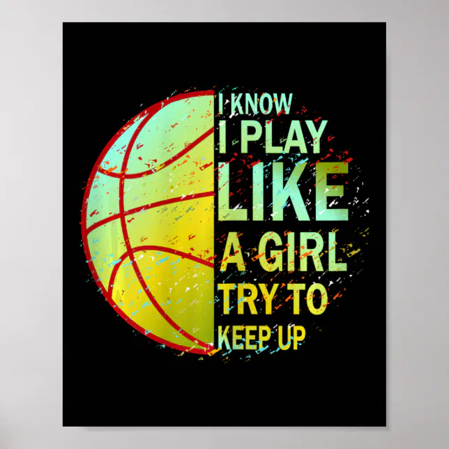 Girls Basketball Poster | Zazzle