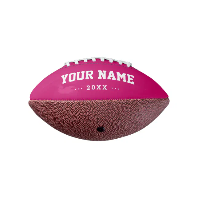 Girls Birthday gift idea custom pink mini football | Zazzle