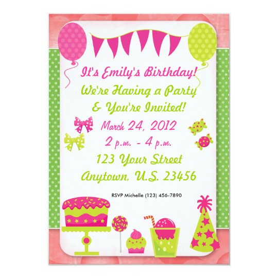 Girls Birthday Invitation | Zazzle.com