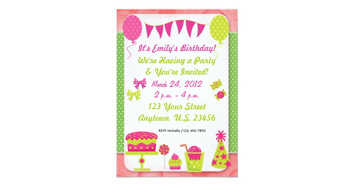 Girls Birthday Invitation | Zazzle.com