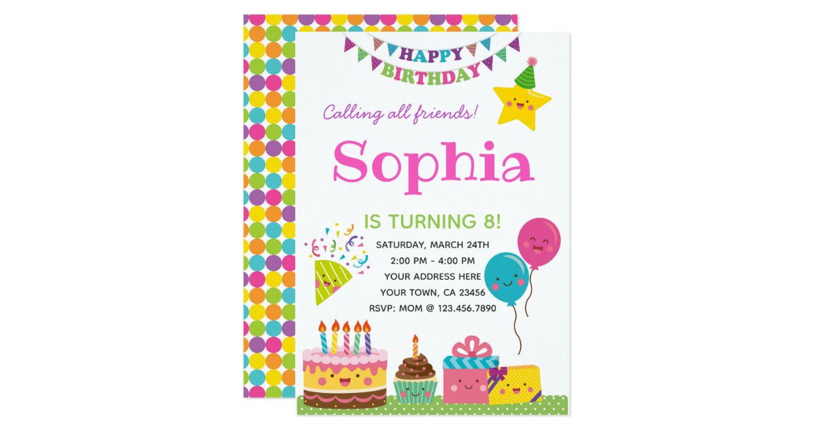 Girls Birthday Invitation | Zazzle.com