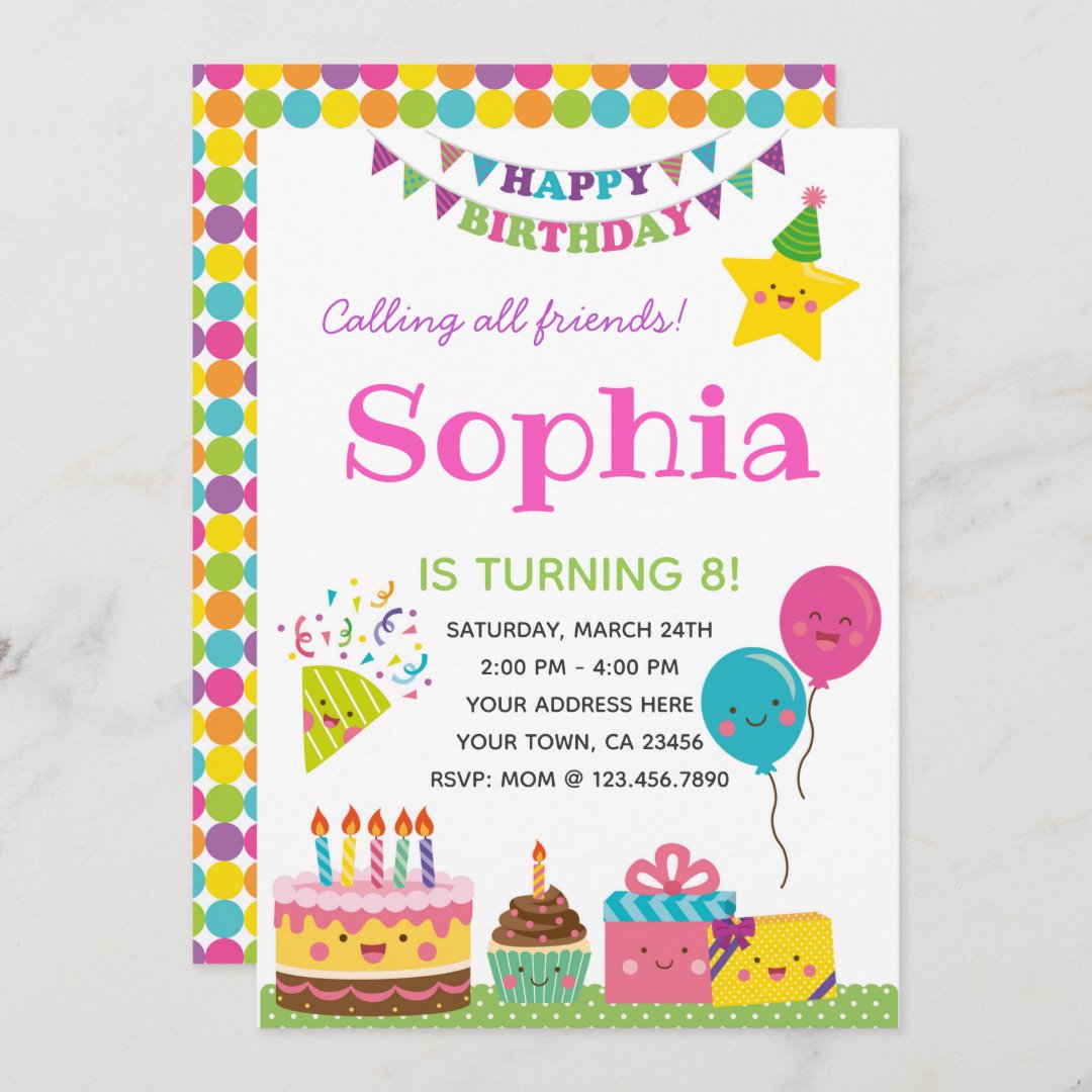 Girls Birthday Invitation | Zazzle