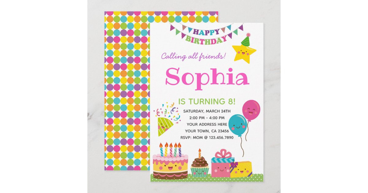 Girls Birthday Invitation | Zazzle