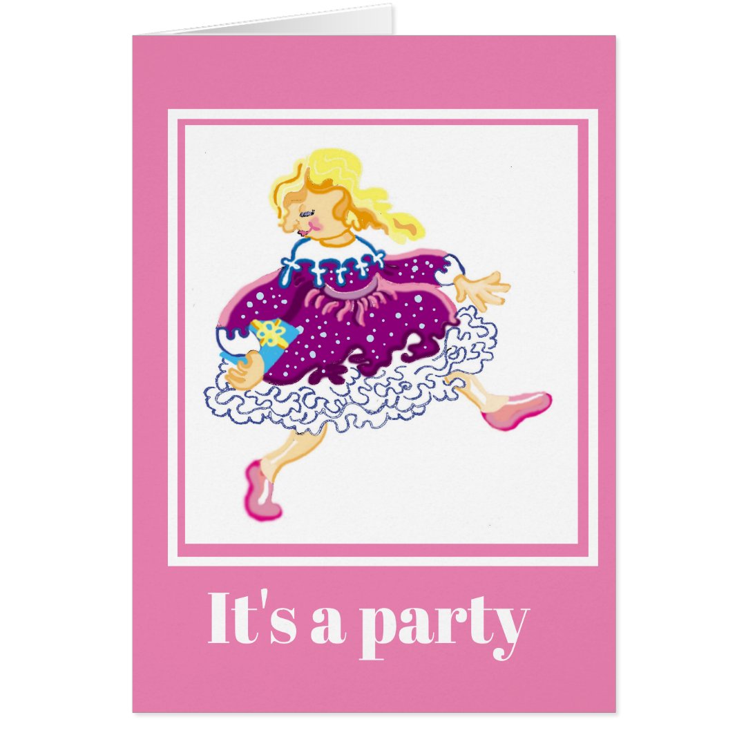 Girls birthday party invitation | Zazzle