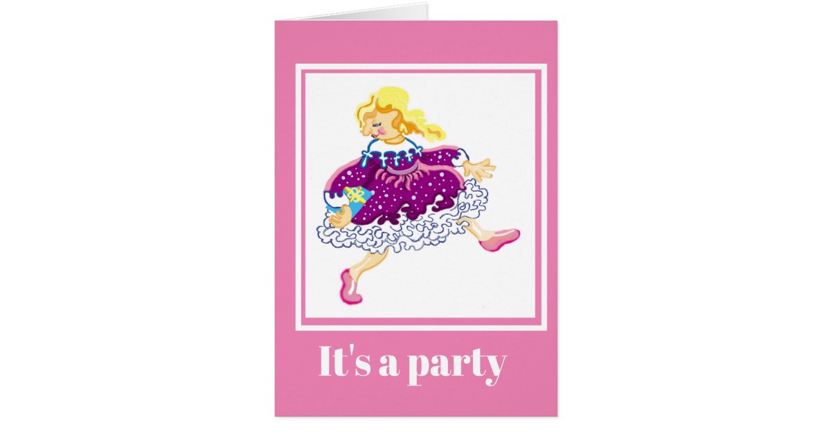 Girls birthday party invitation | Zazzle