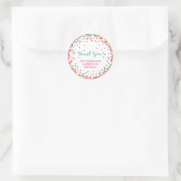 Girl's Birthday Party Thank You Stickers | Zazzle