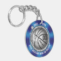 Girls Blue Cheap Personalized Basketball Keychains | Zazzle