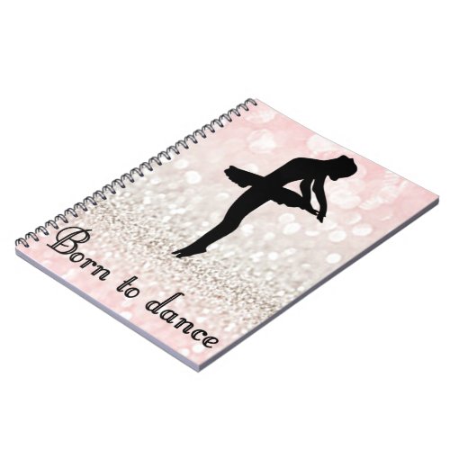 Girls Born to Dance Sparkle Spiral Photo Notebook | Zazzle
