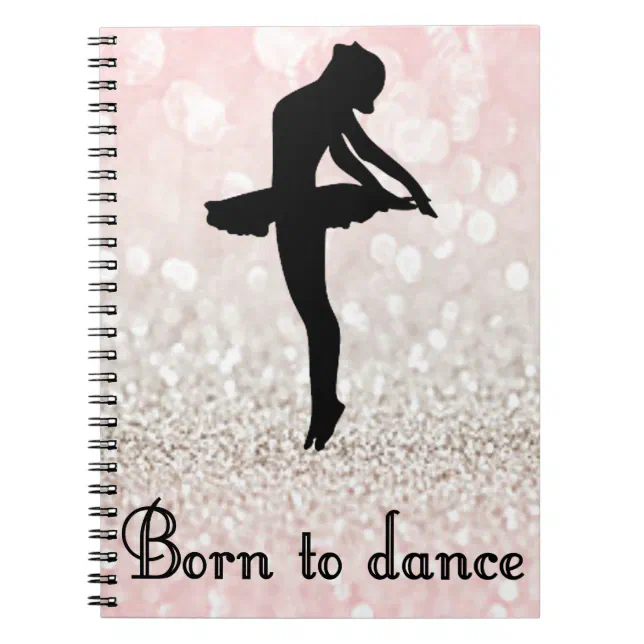 Girls Born to Dance Sparkle Spiral Photo Notebook | Zazzle