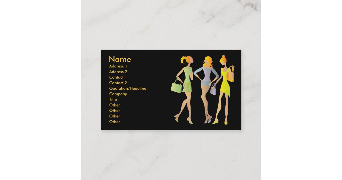 girls.. business card | Zazzle