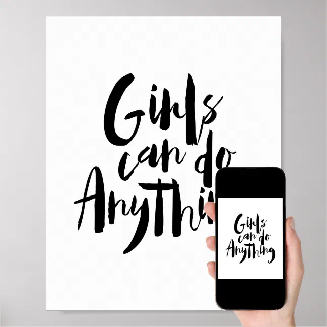 Girls can do Anything feminism feminist motivation Poster | Zazzle
