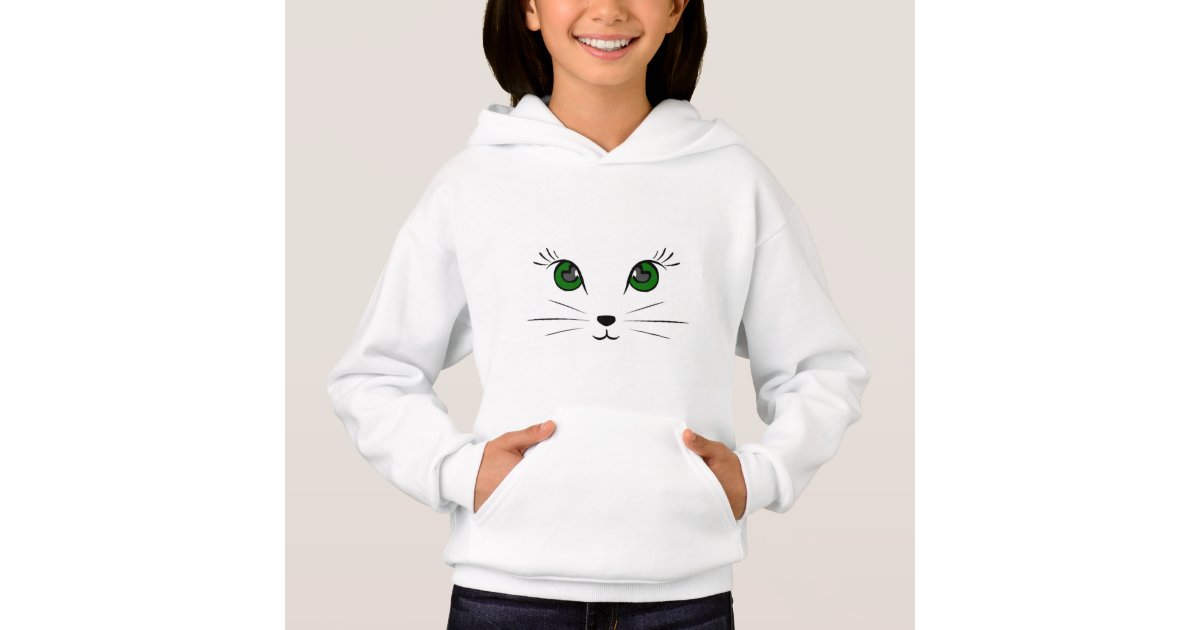 Girls Cat Hoodie Zazzle