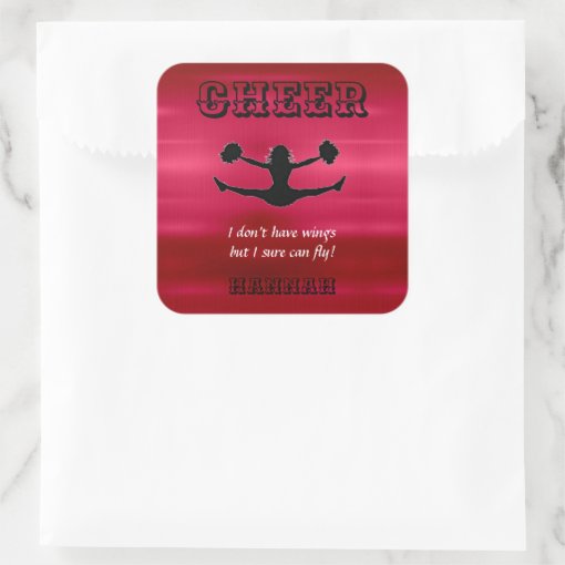 Girls Cheerleading Cheerleader Flyer Sticker | Zazzle