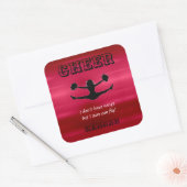Girls Cheerleading Cheerleader Flyer Sticker | Zazzle