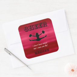 Girls Cheerleading Cheerleader Flyer Sticker | Zazzle