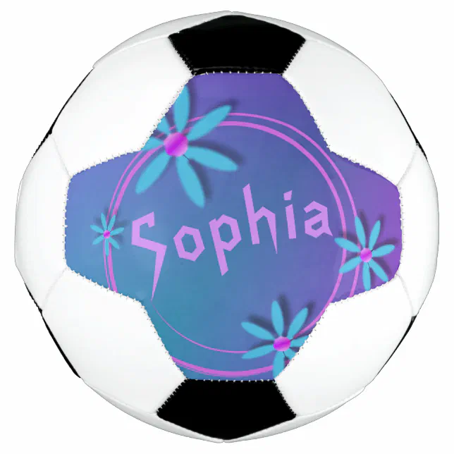Girls Cool and Fun Personalized Soccer Ball | Zazzle